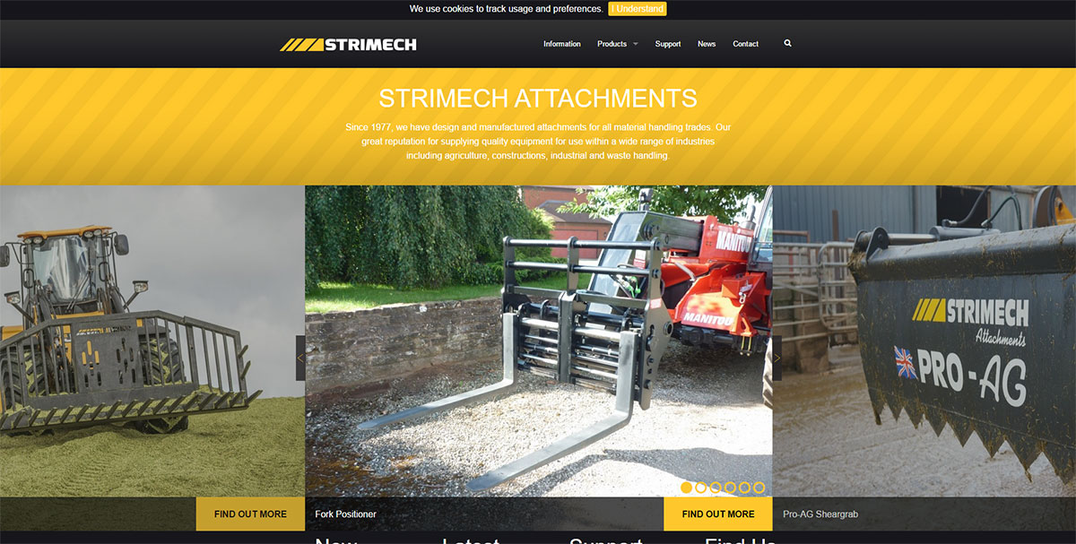 Strimech Attachments – Kate England Web Development